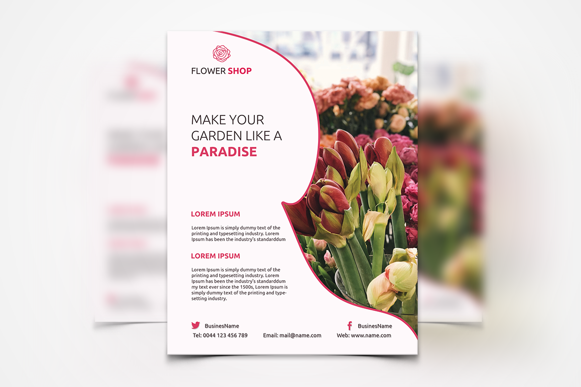 Flower Shop Flyer, a Flyer Template by Creatricks