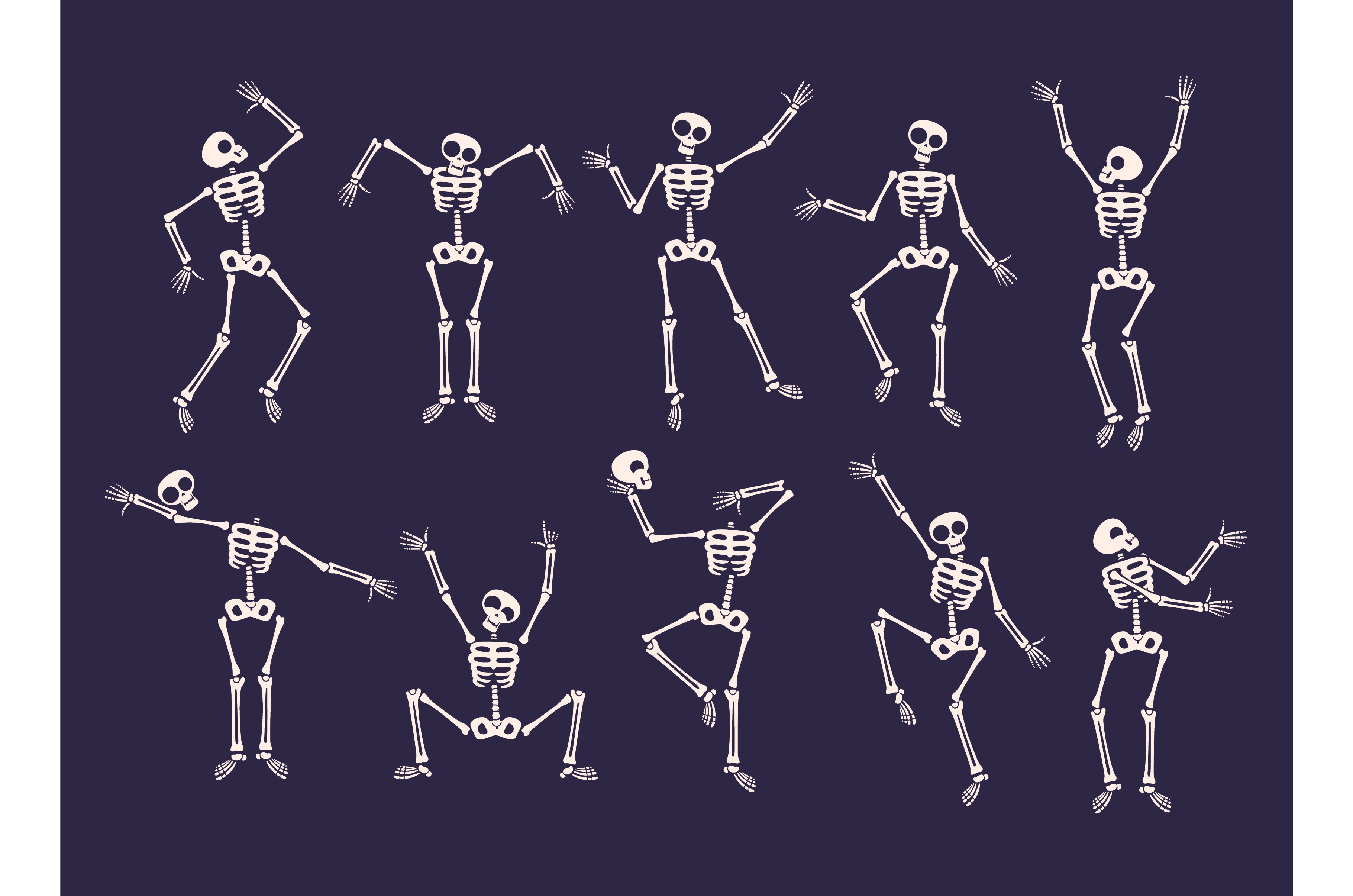 Dancing skeletons. Jump dance human, a Graphic by Stock-Smart-Start