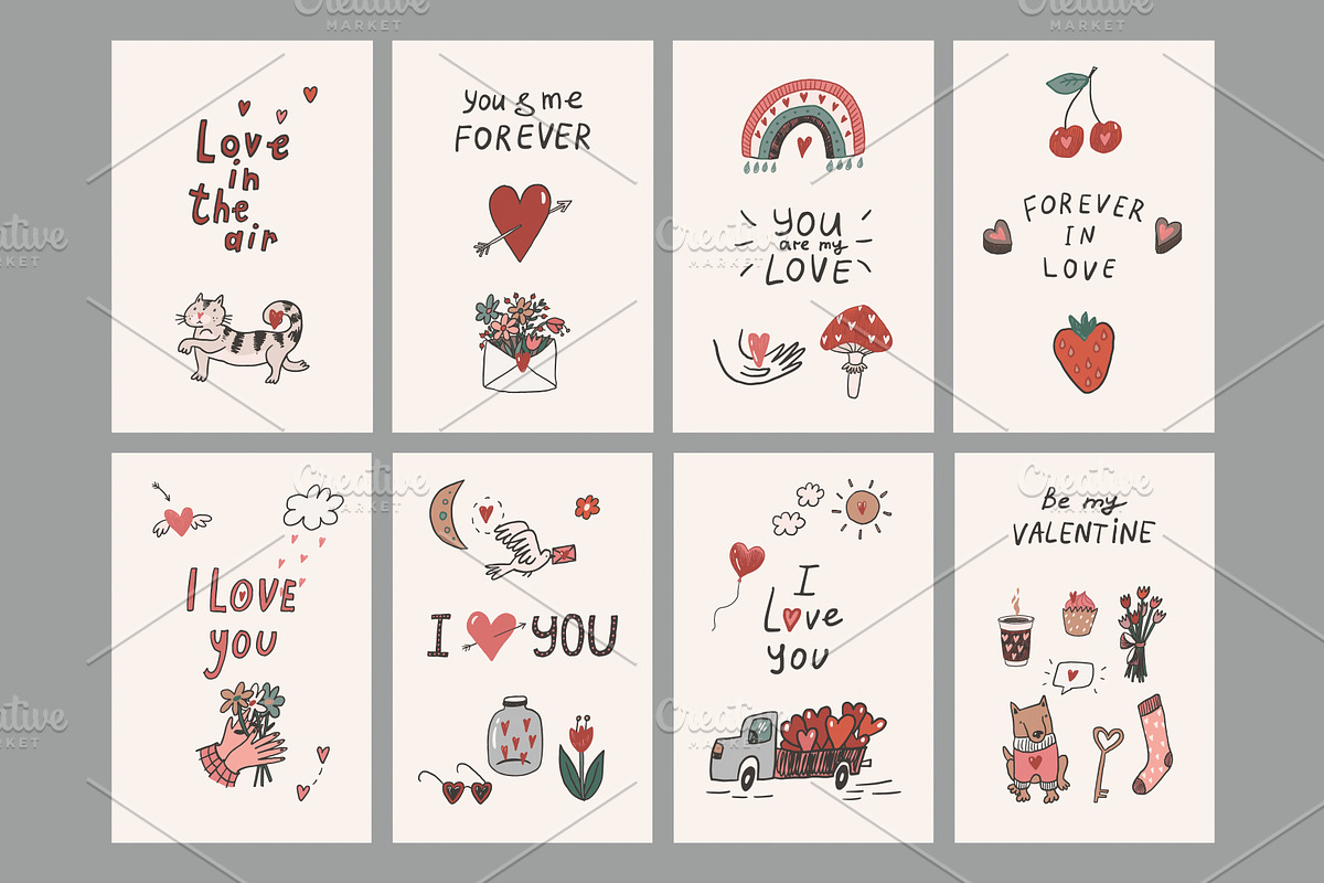 Valentine's Day Doodles, a Decorative Illustration by GooseFrol