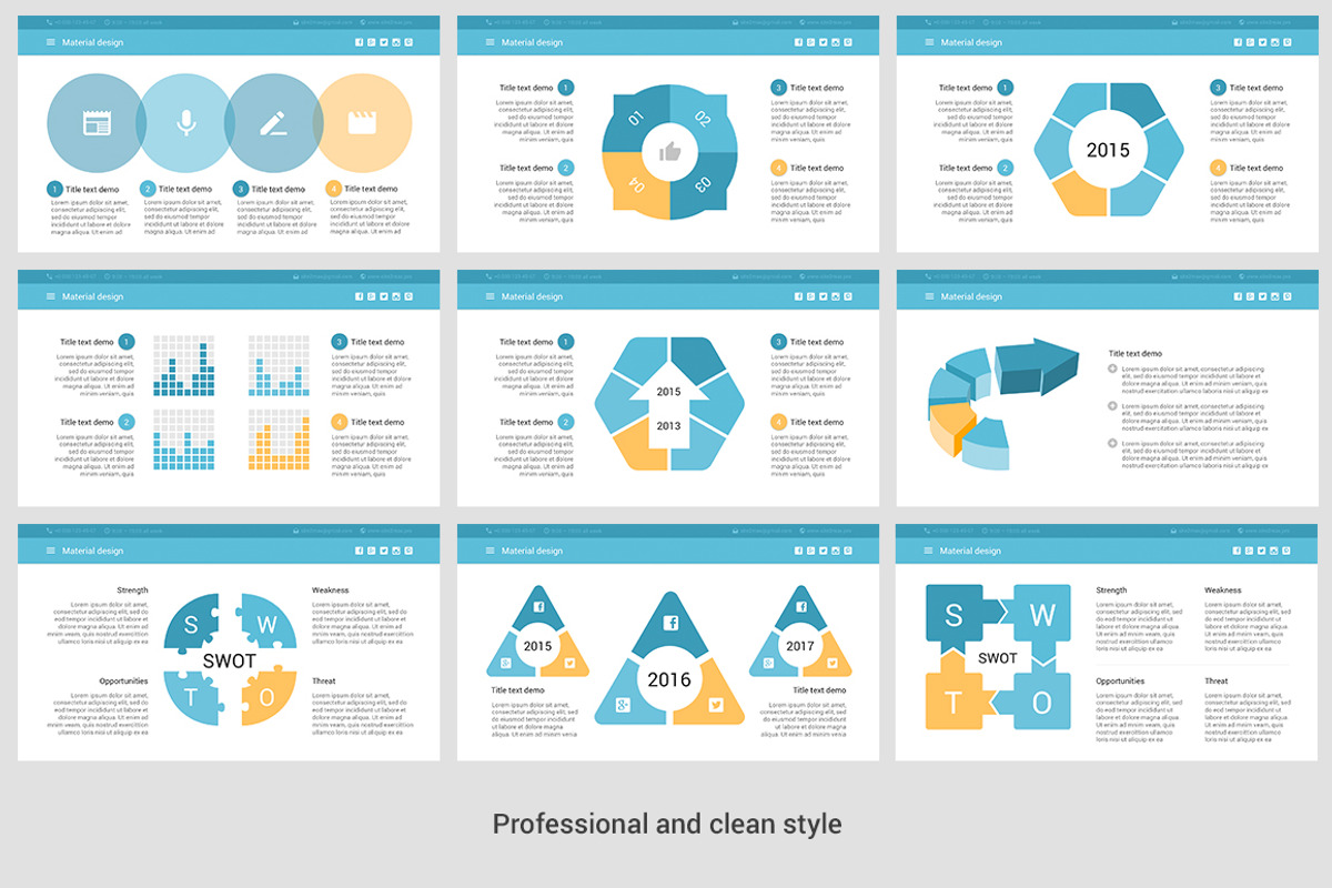Material | Business PowerPoint, a Presentation Template by HiSlide.io