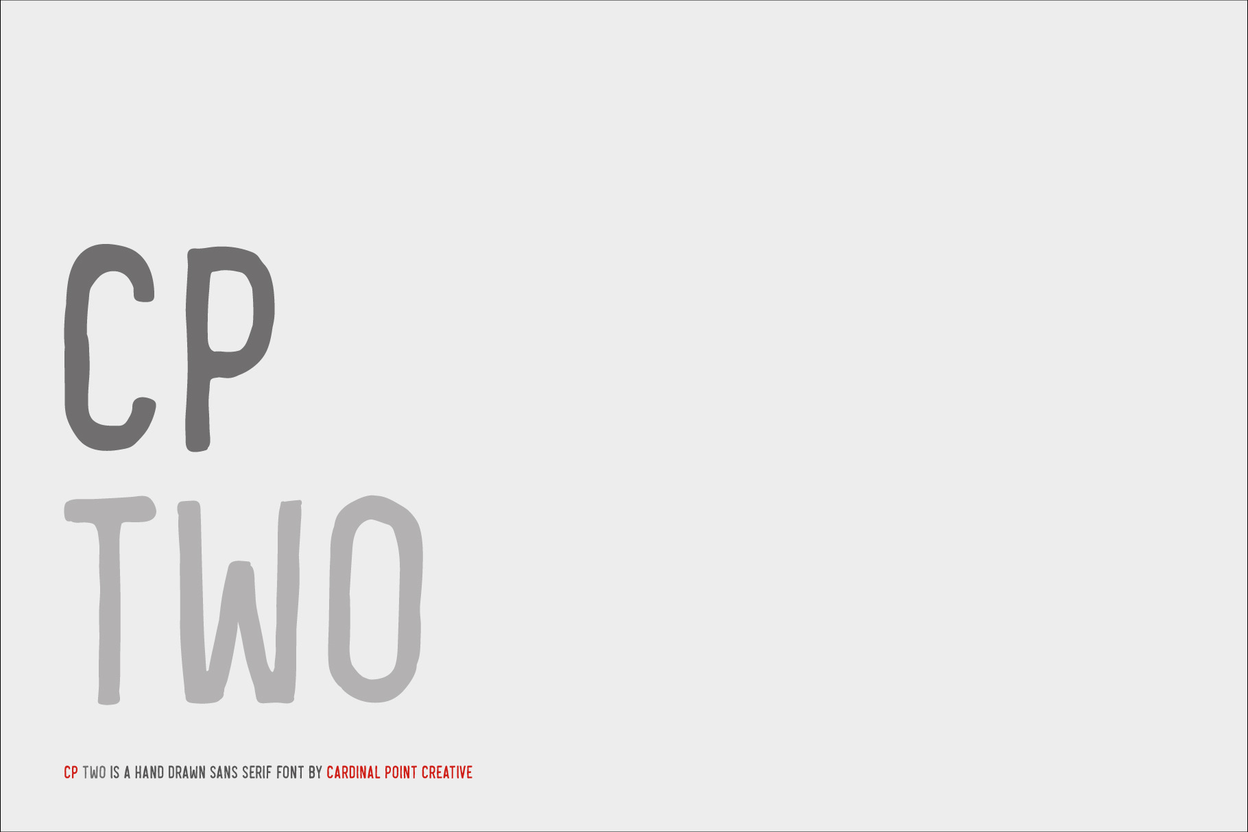 CP TWO Hand Drawn Sans Serif Font, a Font by Cardinal Point Studio