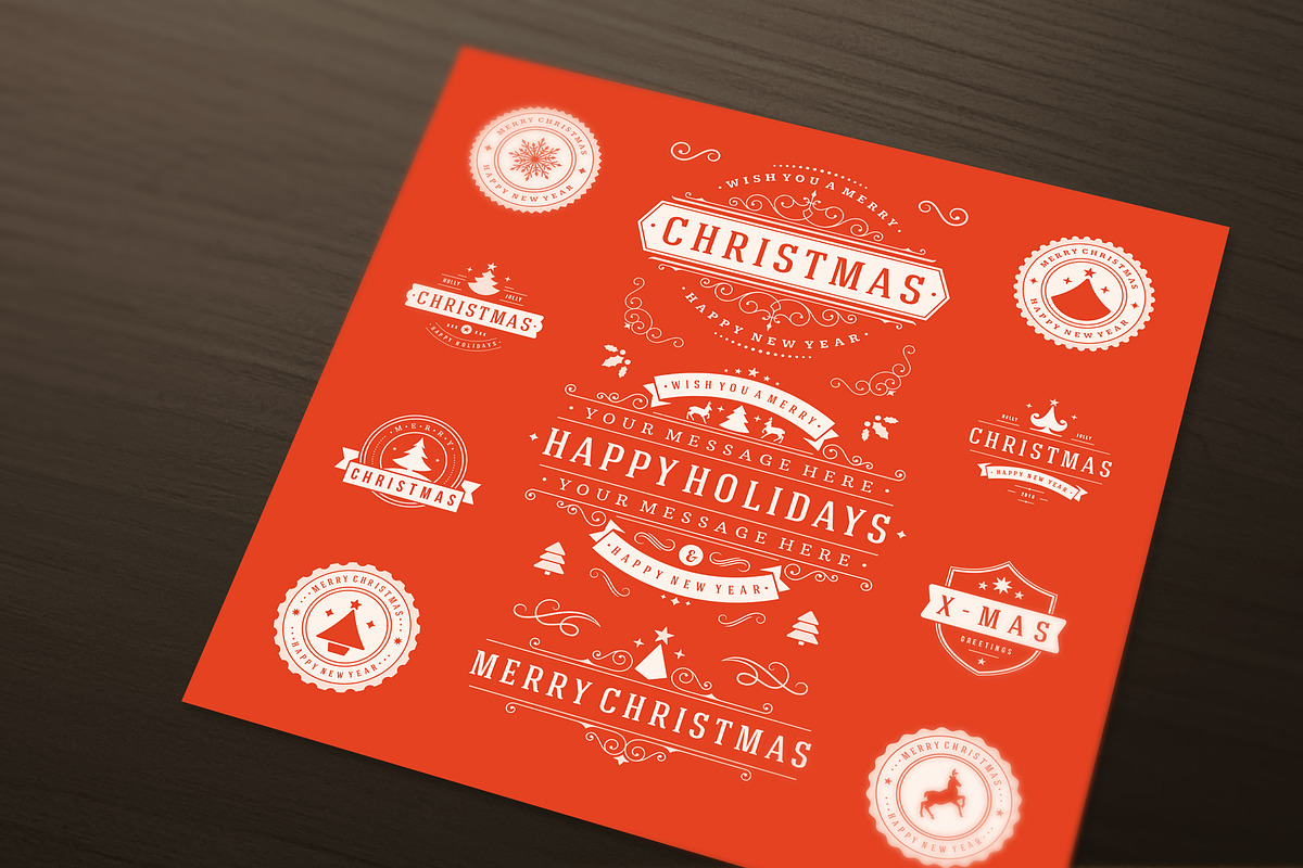 10 Christmas Logos and Badges, a Branding & Logo Template by Vasya ...