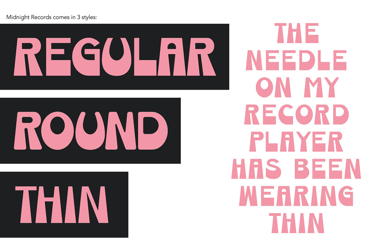 Midnight Records Display Font, a Font by Brethrendesignco