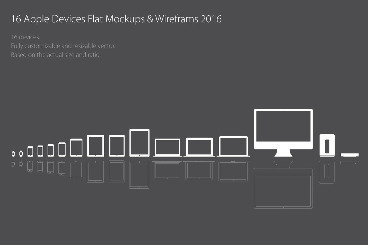 Apple Device Wireframe Mockups, an iPhone Mockup by blooon