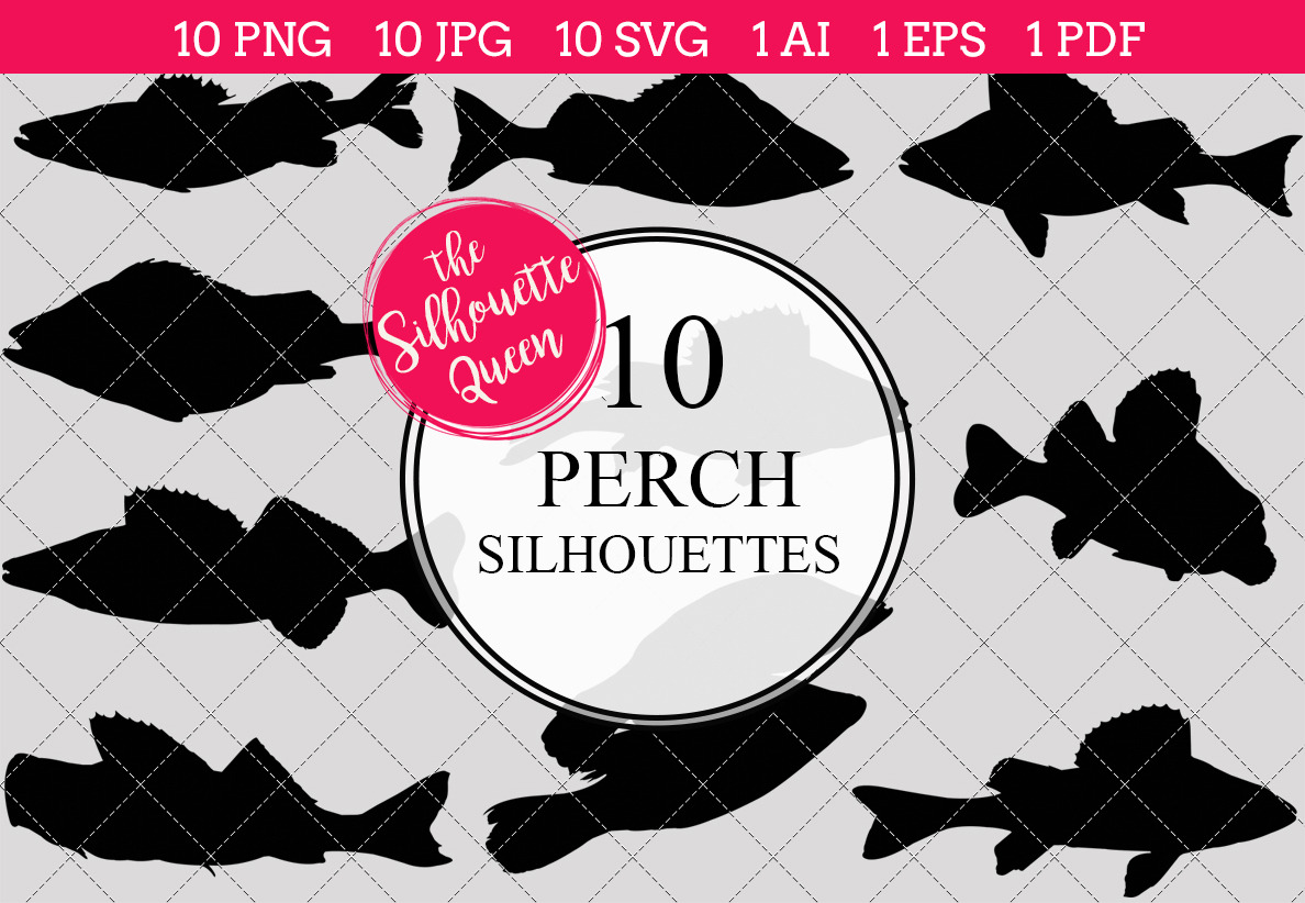 Perch Silhouette Vector Graphics, an Object Graphic by The Silhouette Queen