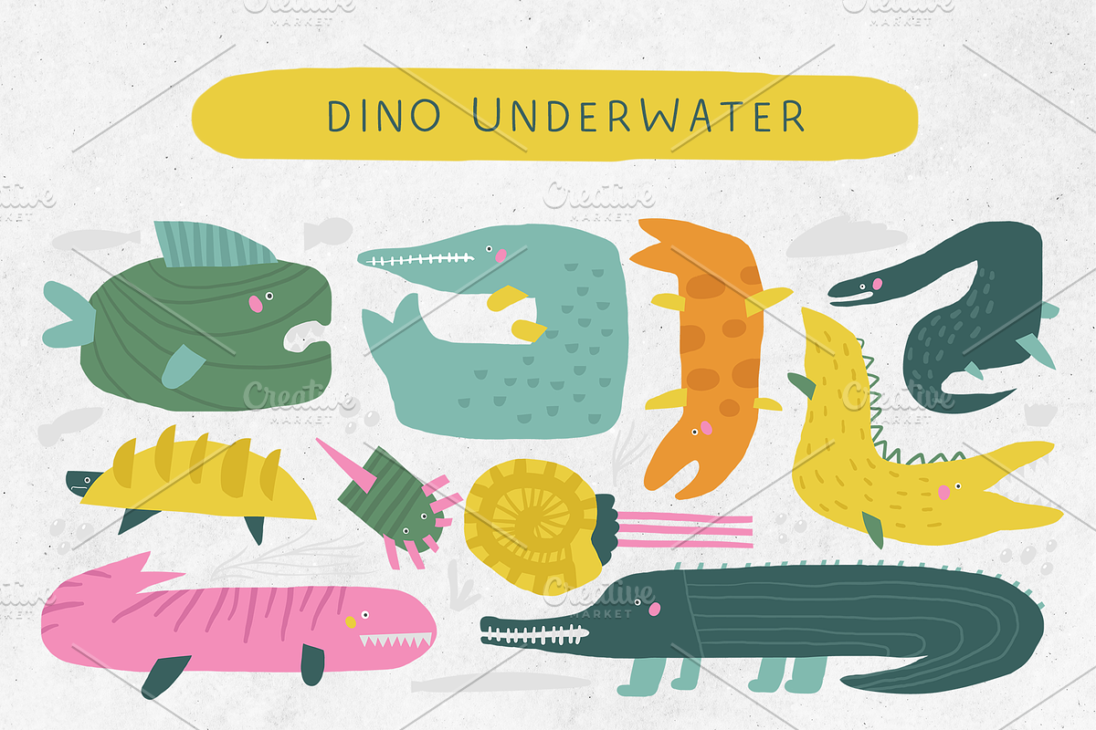 Dino Dinosaurs clip art, an Object Graphic by Veresk