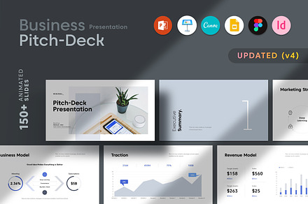 Business plan template digital assets for download designed to impress