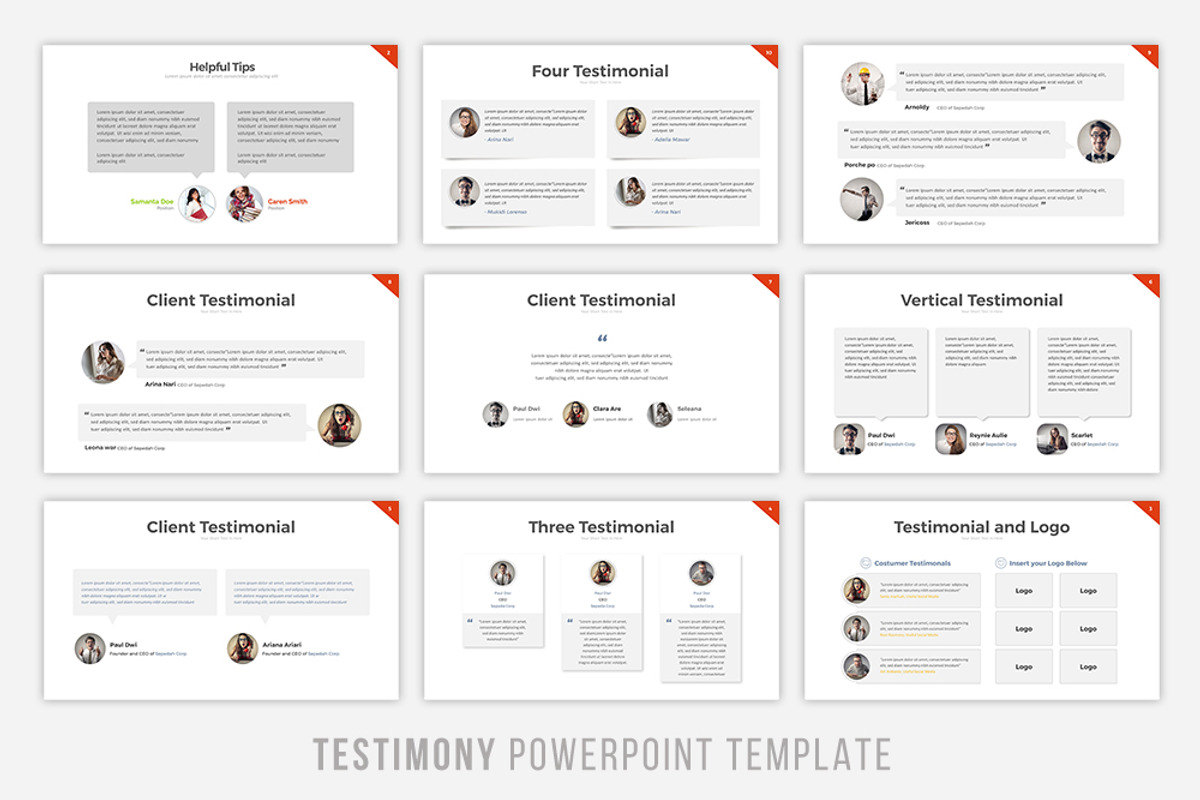 Testimonial slides | Creative Market