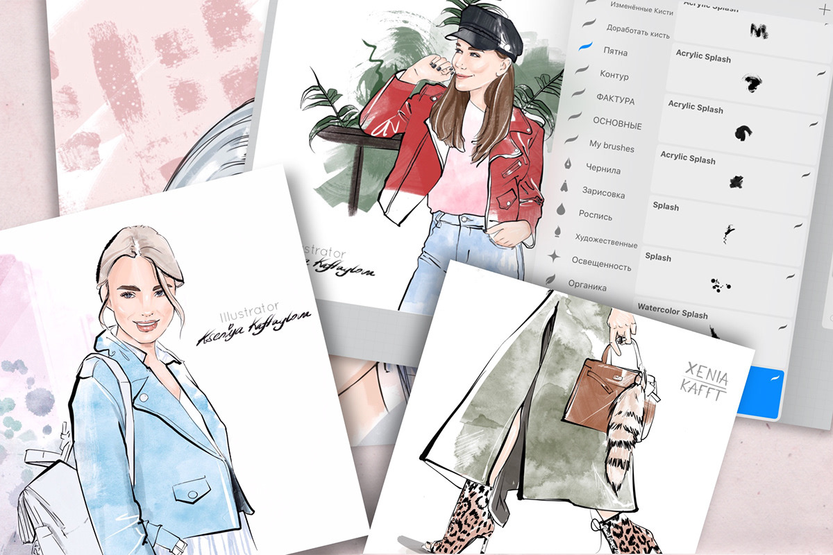 9 Splash Stamps - Procreate Brushes, a Brush Add-On by Kseniya Kaftaylova