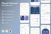 Blood Pressure Mobile App UI Kit, an UI Kit Template by Betush