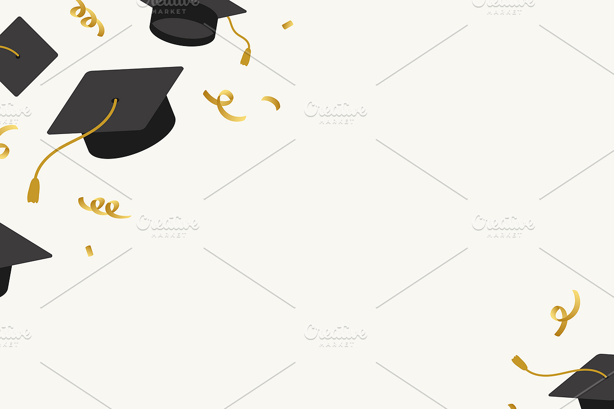 Graduation background mortar vector, a Background Graphic by rawpixel