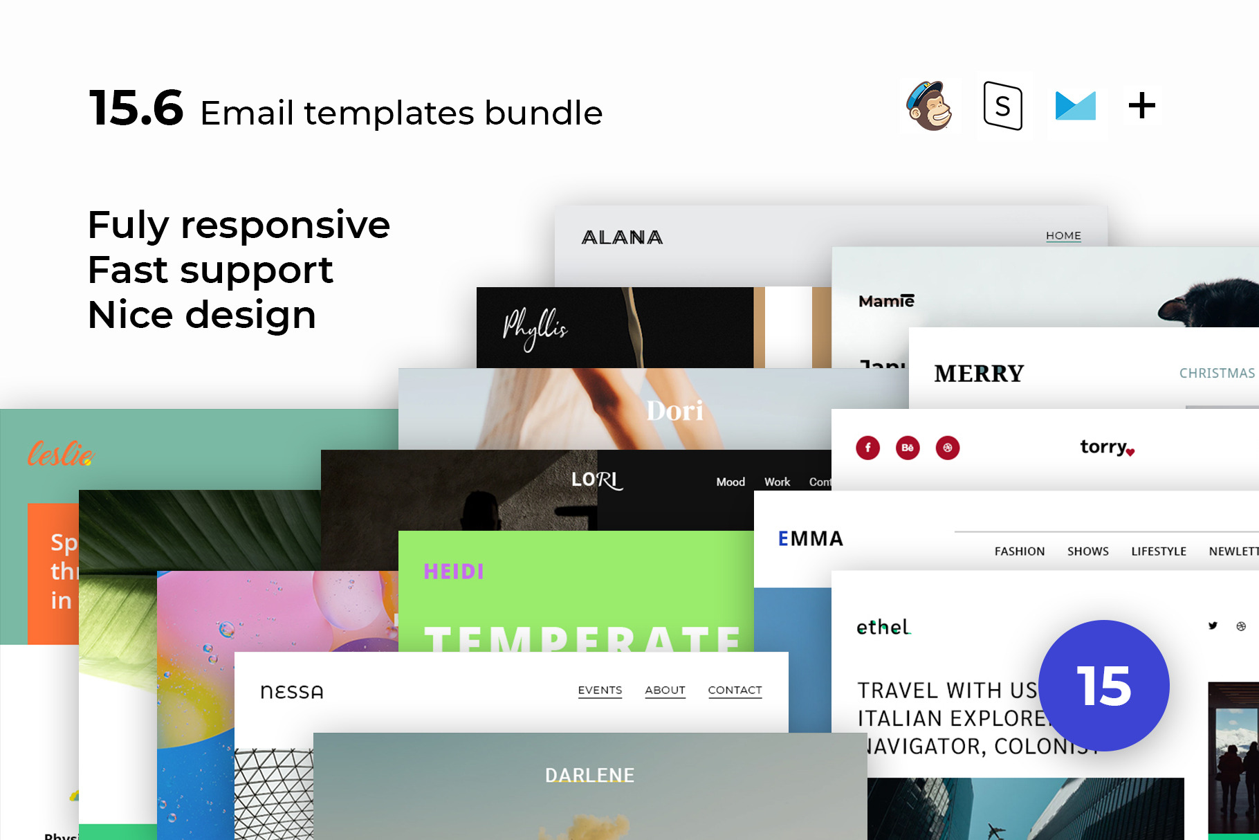 15 Email templates bundle VI, an Email Template by ThemesCode