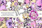 Floral Digital Paper Pack, a Pattern Graphic by Collart Studio