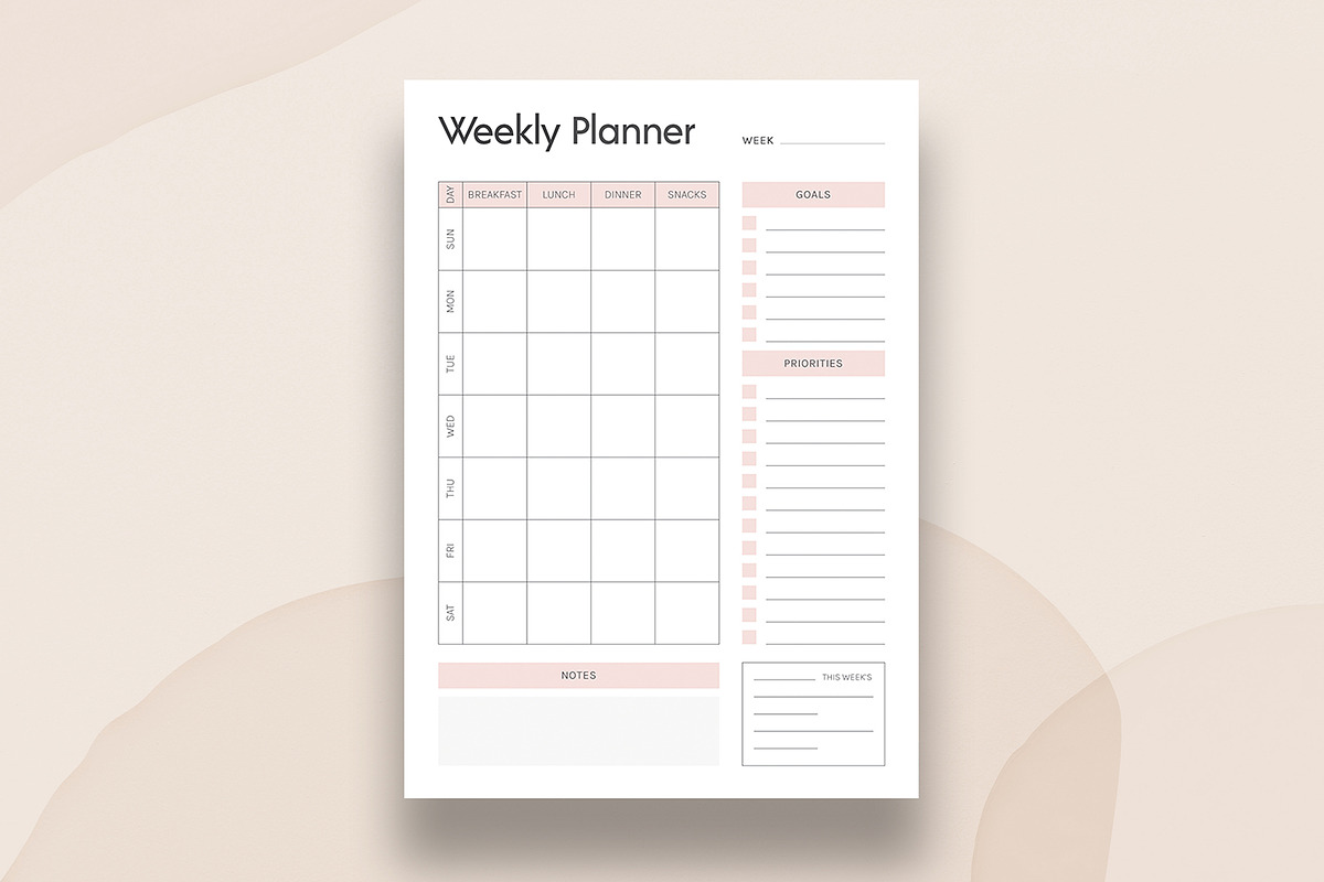Canva Weekly Planner