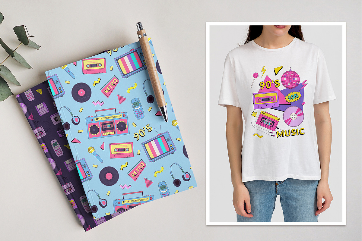 90s Retro vector illustration