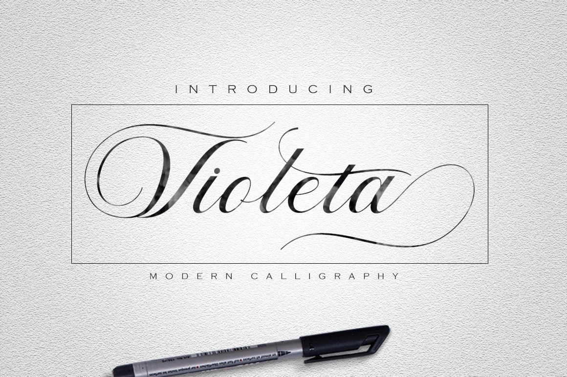 Violeta, a Script Font by GRAPHICPRESS
