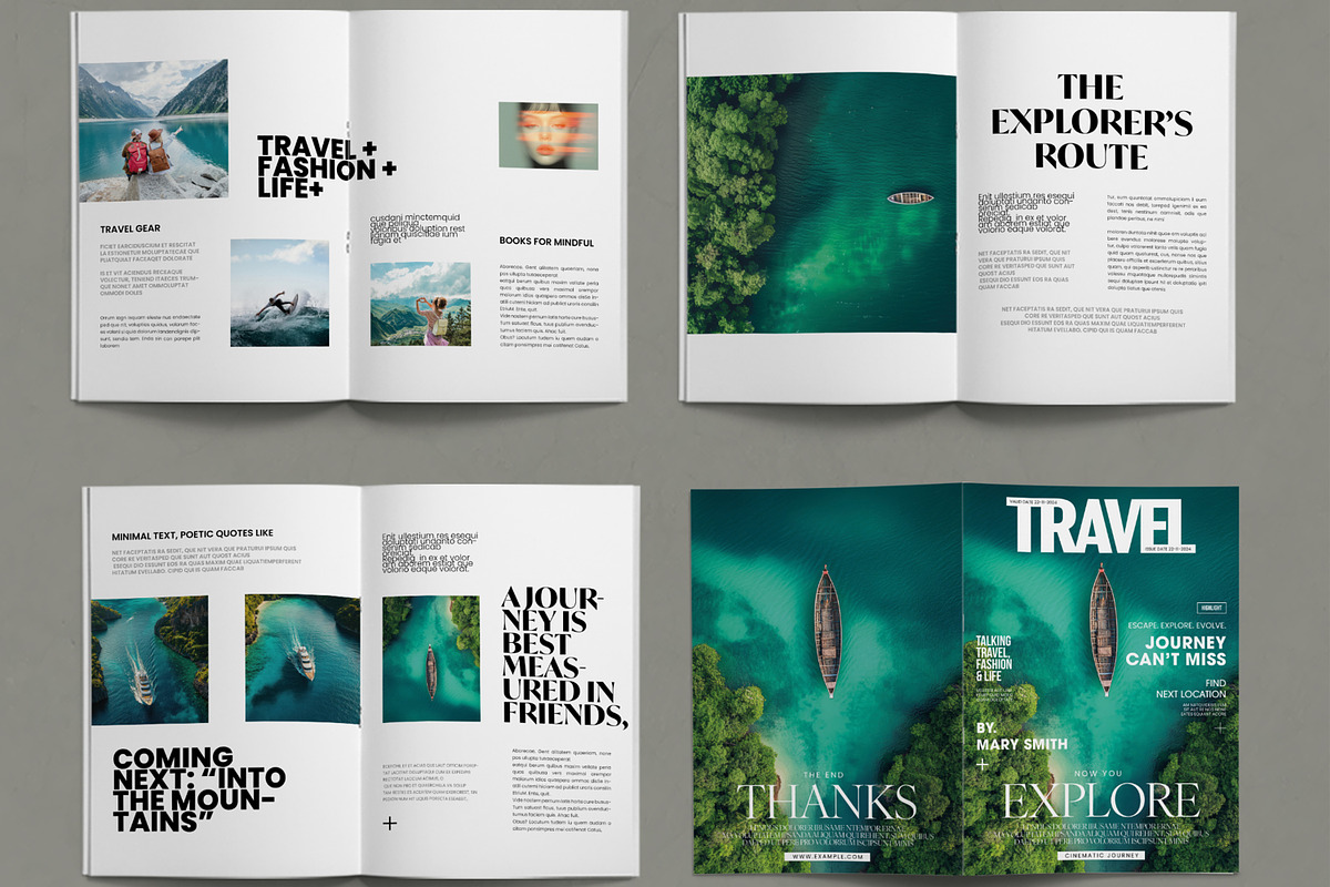 Travel Magazine Layout Template