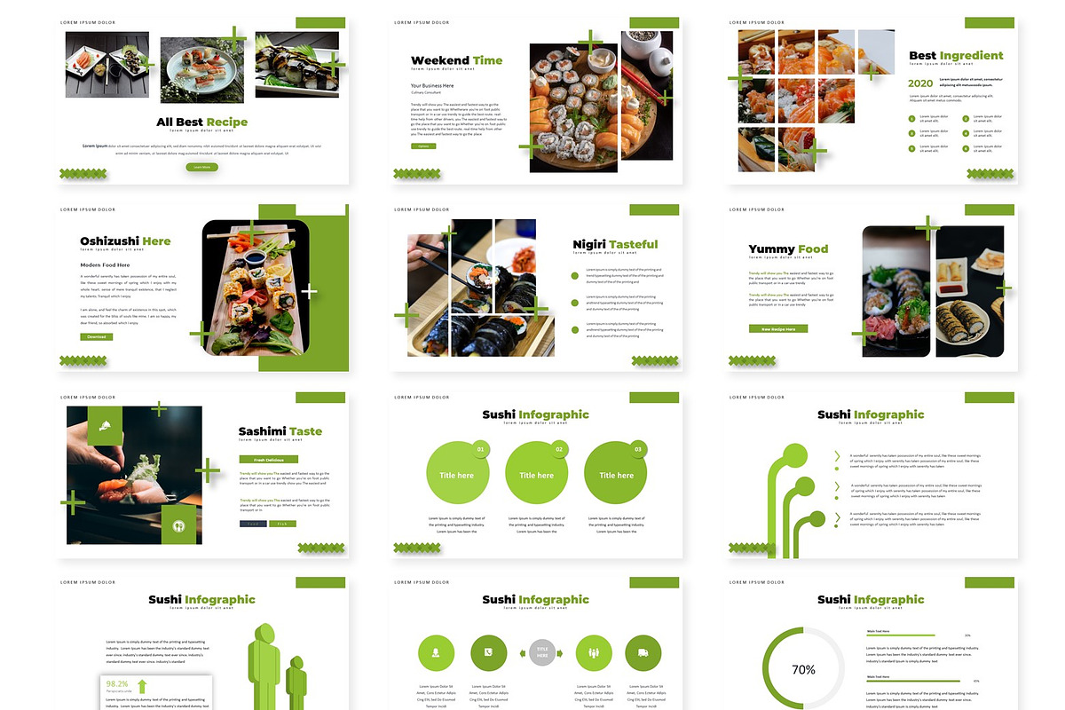 Sushi - Google Slides Template, a Presentation Template by AQR Studio
