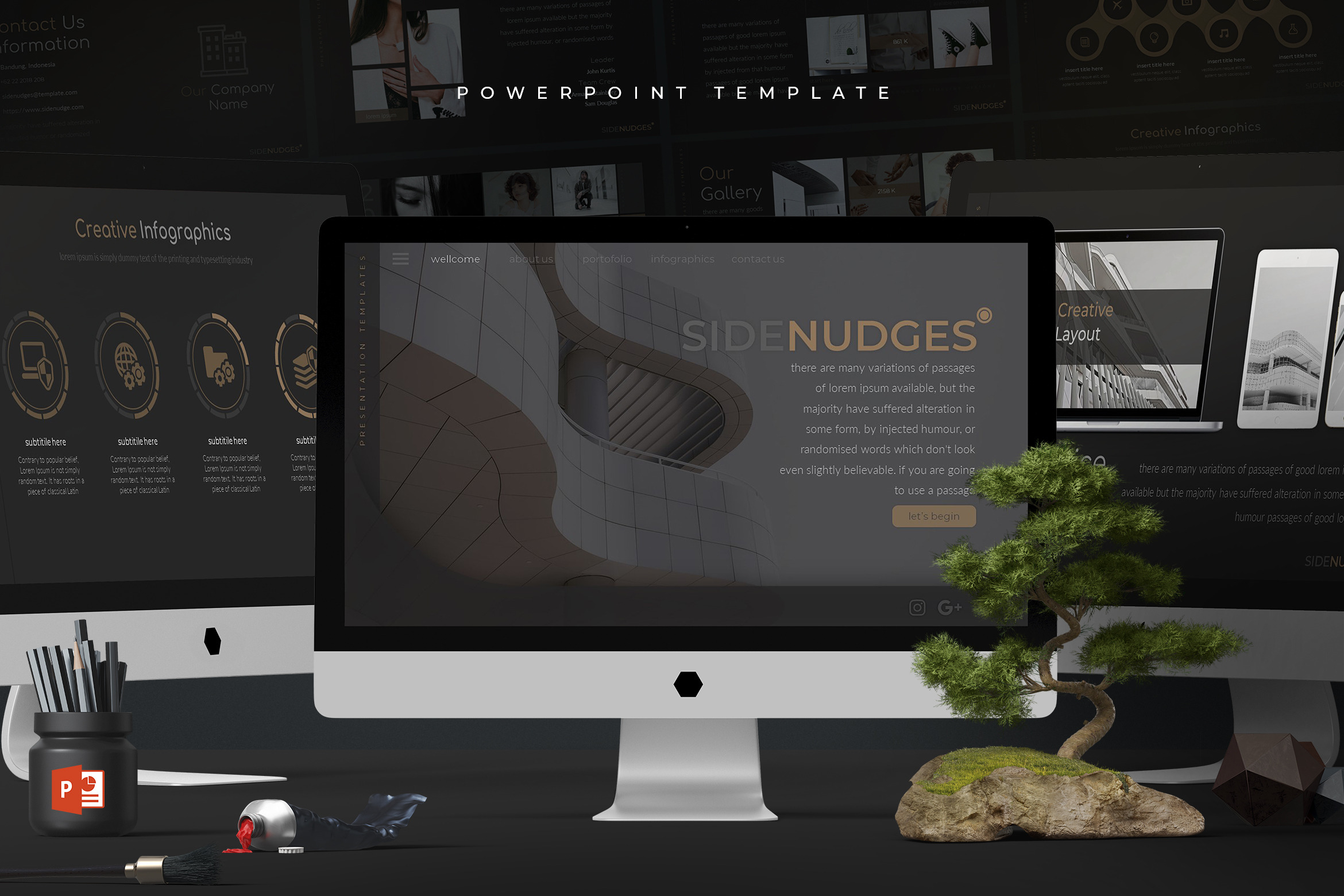 Side Nudges - Powerpoint Template, a Presentation Template by AQR Studio