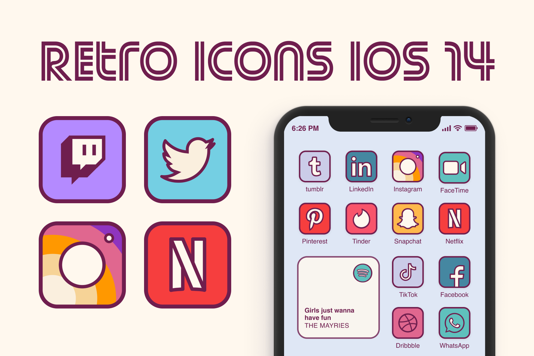 iOS 14 Retro Home Screen Icons