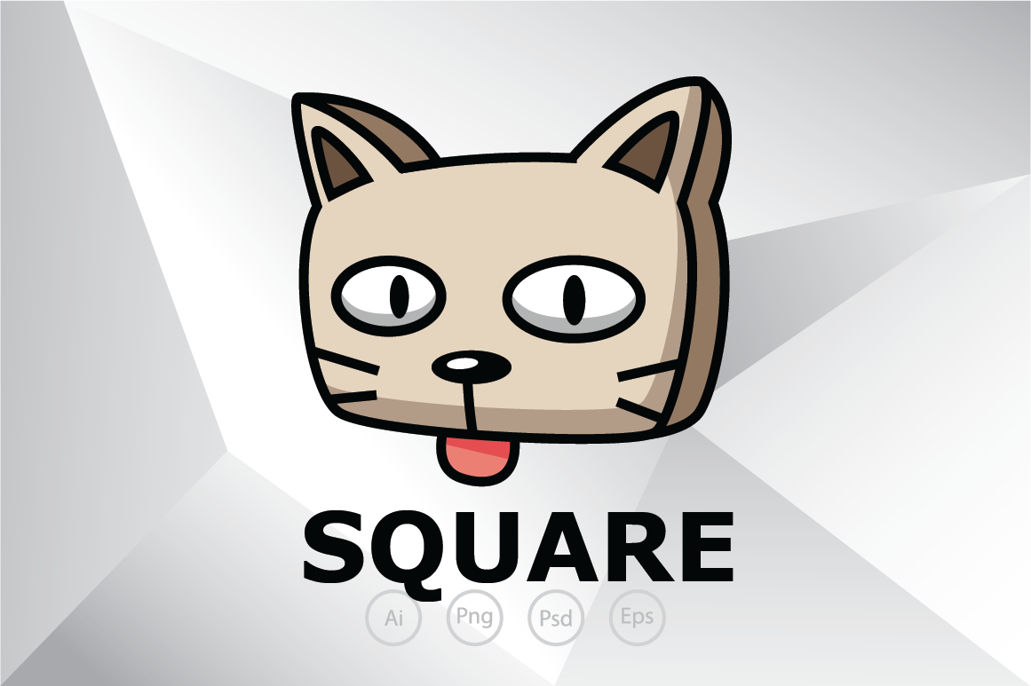 Square Cat Box Logo Template, a Branding & Logo Template by Heavtryq Design