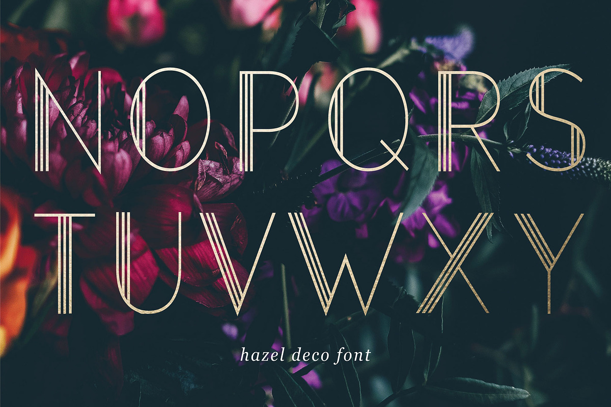 Hazel Deco Font, a Font by Leslie Ray