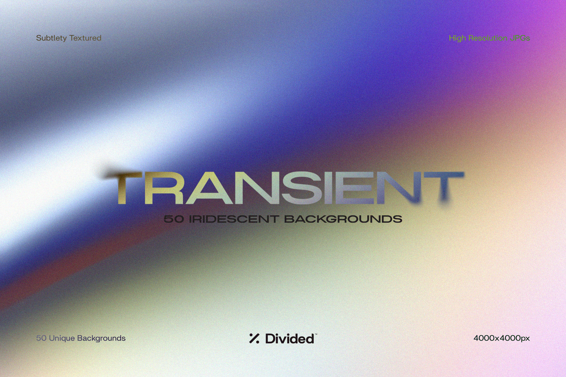 Transient 50 Iridescent Backgrounds, a Texture Graphic by Divided.co