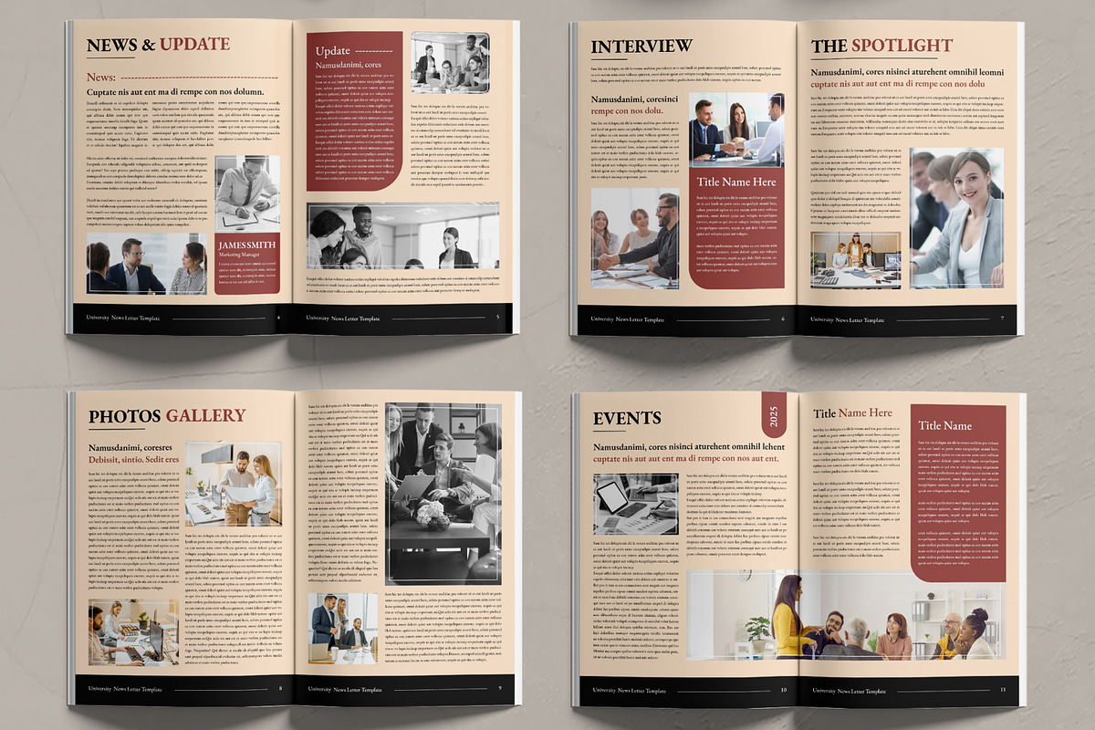 Business Newsletter Layout Template