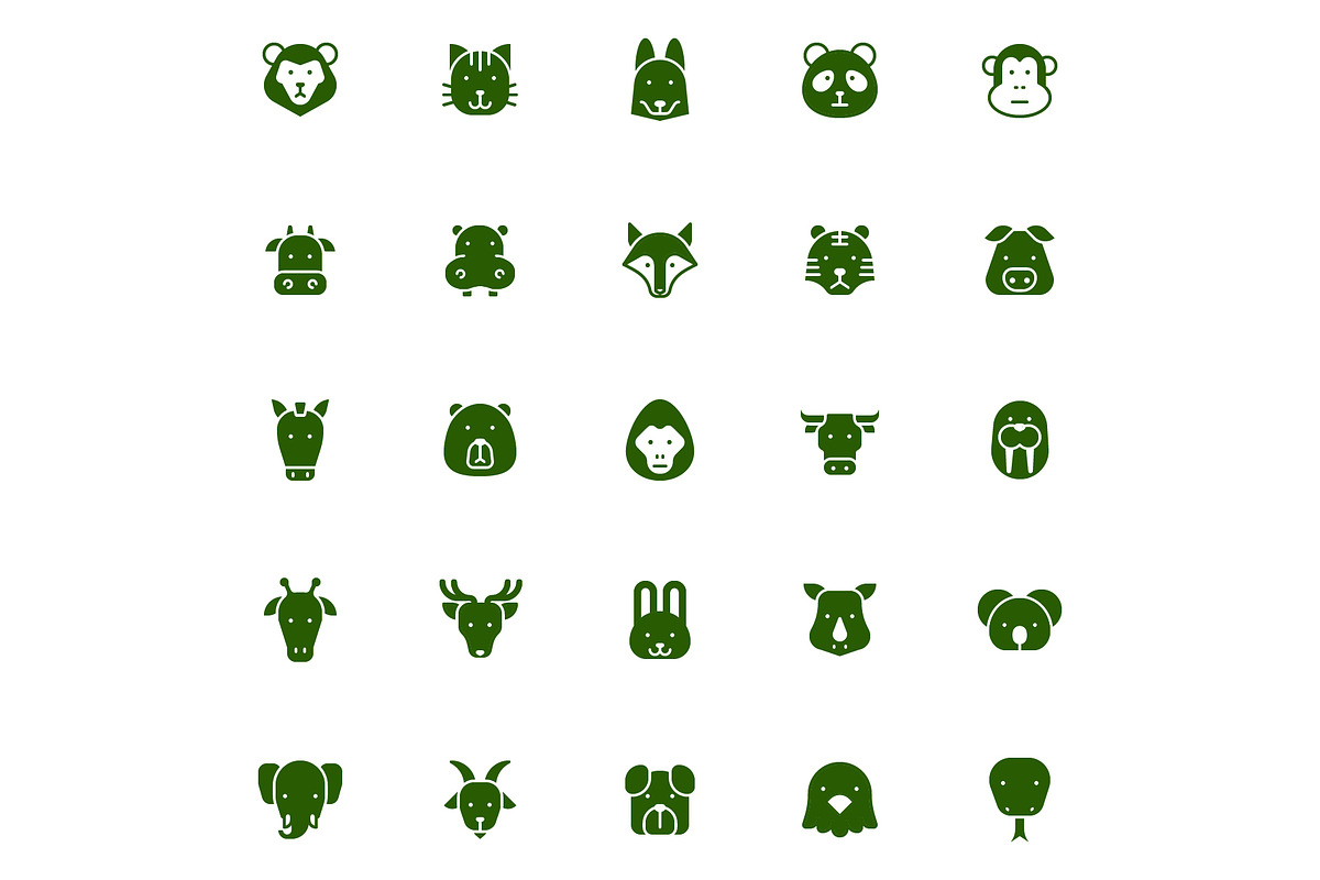 Animal Cartoon Glyph, an Icon by kerismaker