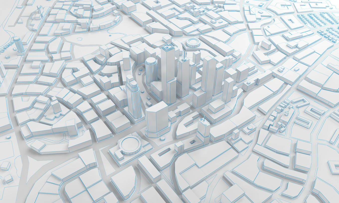 Low poly city views from above containing city, town, and white, an ...