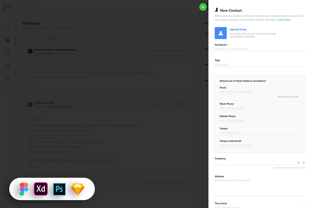 Support Tickets Admin Dashboard UI, an App Template by 3djagan
