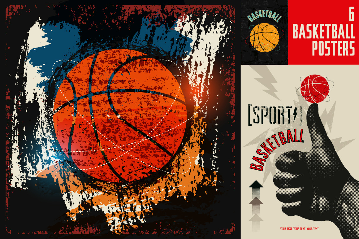 Basketball vintage grunge posters., a Decorative Illustration by PoPaShop