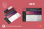 SiRA Recognition Certificate, a Stationery Template by Keboto