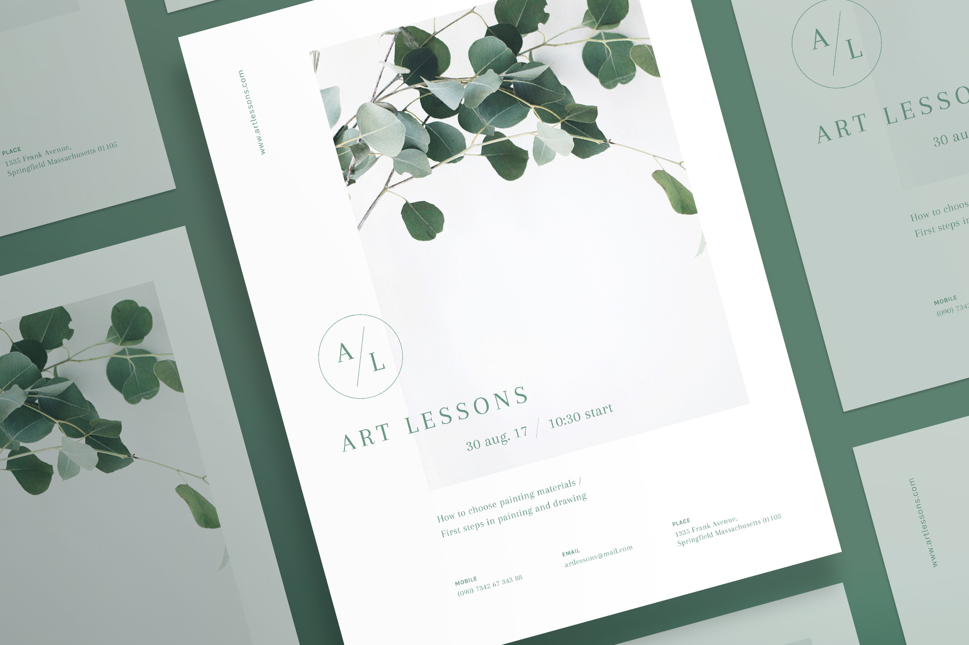 Posters | Art Lessons, a Flyer Template by Amber Graphics