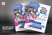 Follow Us on Social Media Flyers, a Flyer Template by kinzi21