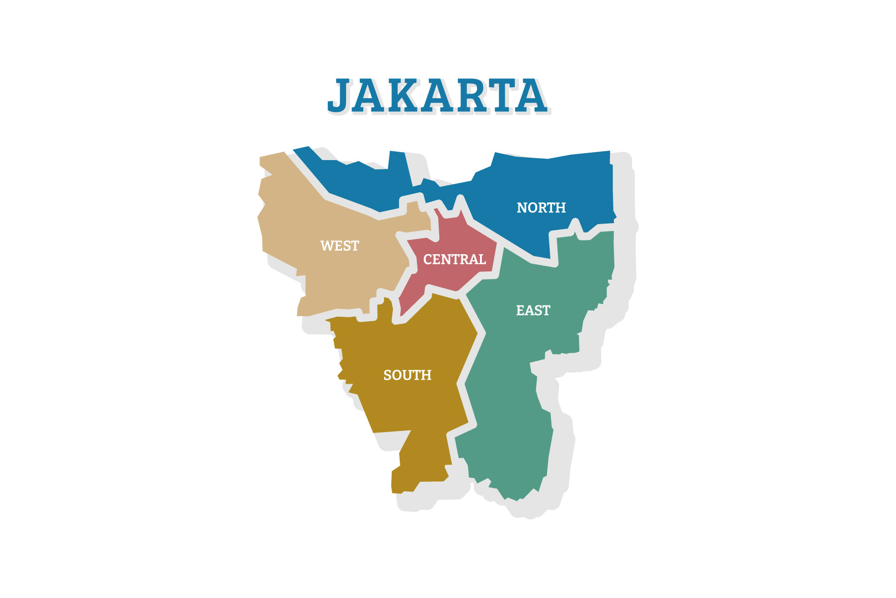 Jakarta Map, an Education Illustration by Atlantis X Nurman Arbai