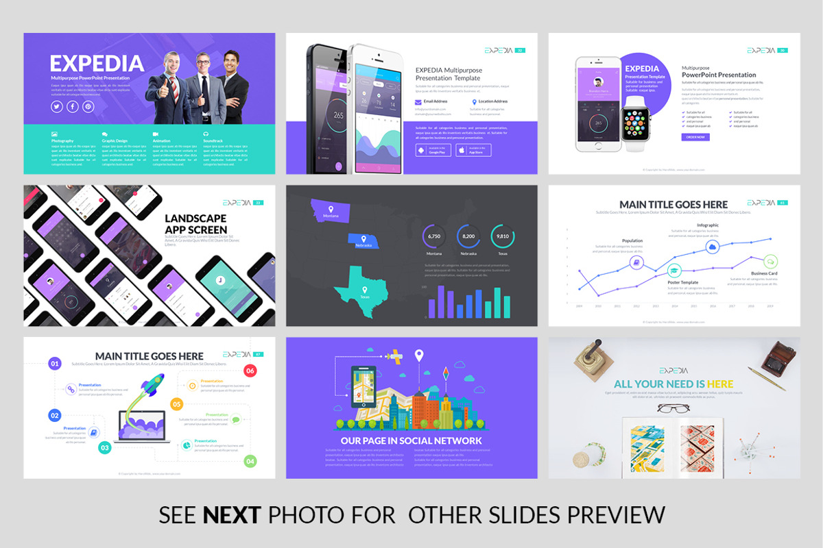 Expedia Business Powerpoint Template, a Presentation Template by MeemSlide