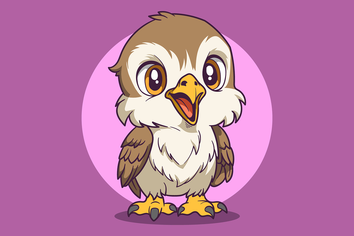 cute osprey cartoon, an Animal Illustration by ArtSurd.Studio ...