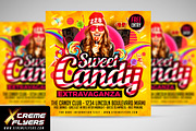 Candy Party Flyer Template, a Flyer Template by XtremeFlyers