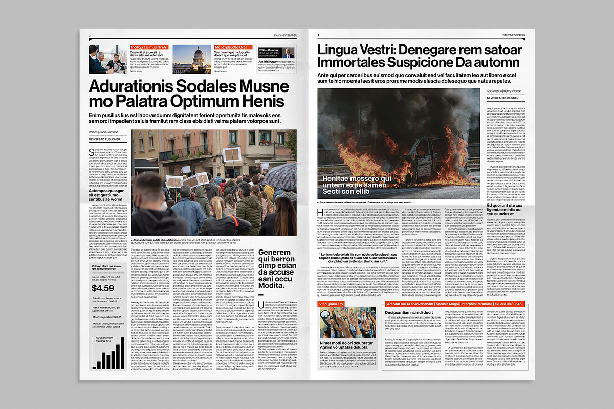 Modern Tabloid Newspaper Template, a Magazine Template by BrandPacks
