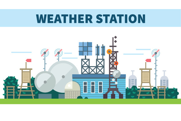 Weather station. Seasons, an Illustration by TastyVector