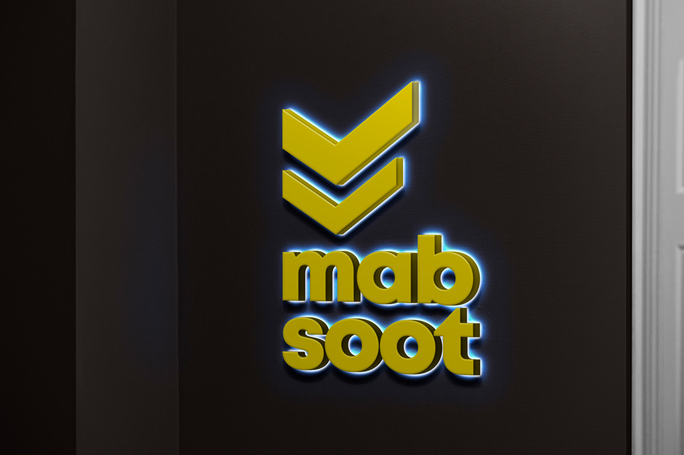 3D Backlit Logo Mockup, a Product Mockup by GfxFoundry