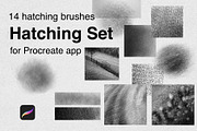 Hatching Brushes for Procreate, a Brush Add-On by Maria Summer