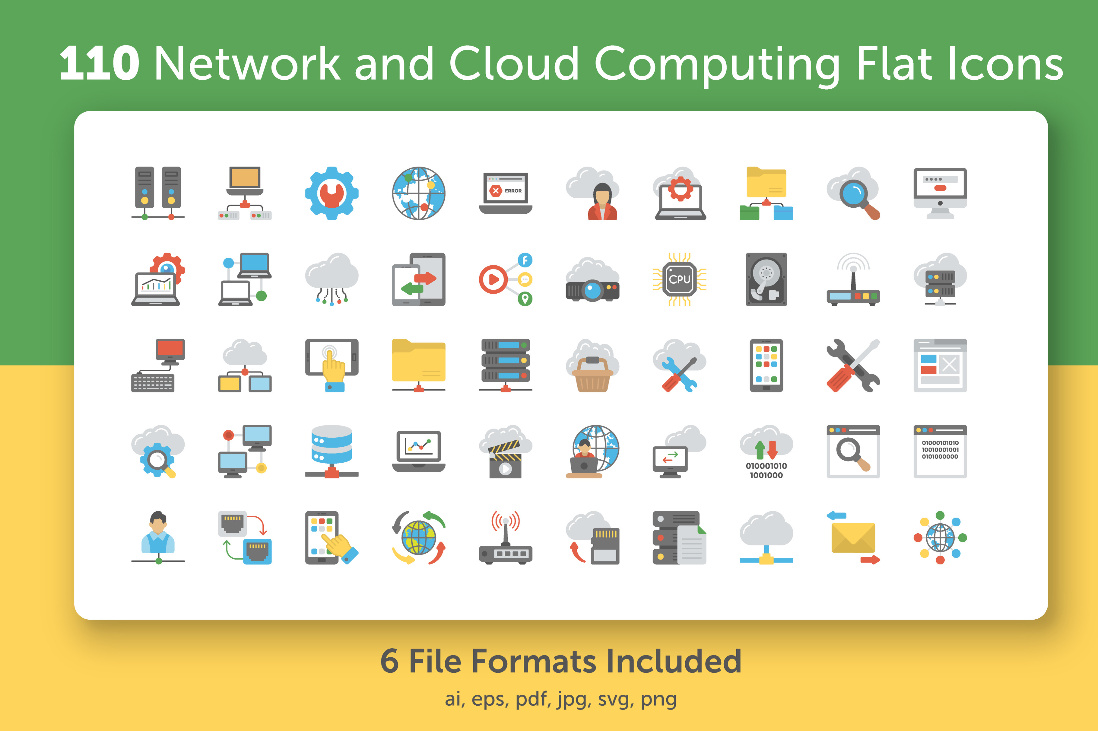Network and Cloud Computing Icons, an Outline Icon by Vectors Market ...