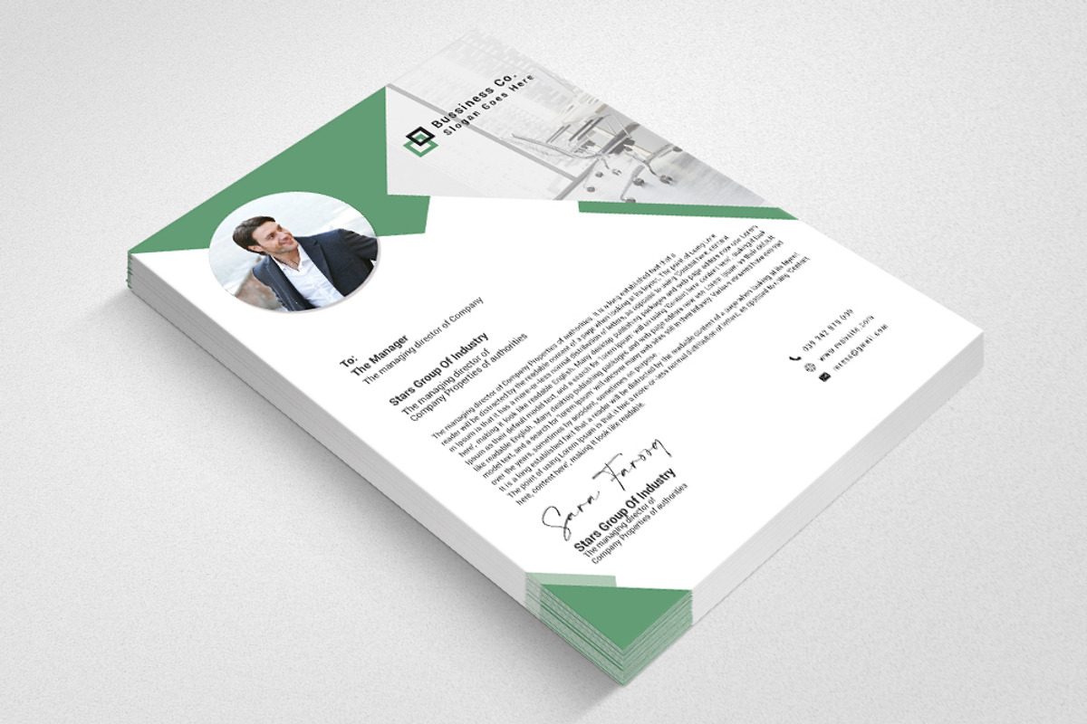 Professional Business Letterhead Psd, a Stationery Template by Design Up