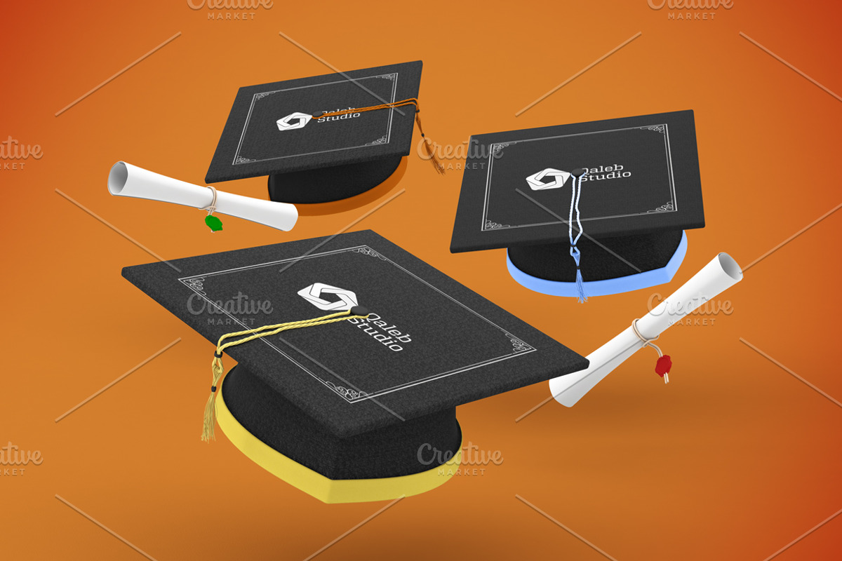Graduation Cap Mockup, a Product Mockup by Qaleb Studio