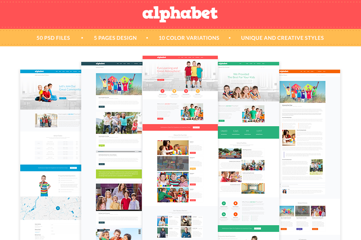 Alphabet - Education PSD Templates, a Websites & App Template by LogoLabs