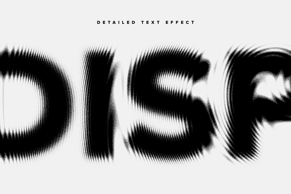 Hypnotic Distortion Text Effects, a Layer Style Add-On by Creative Veila
