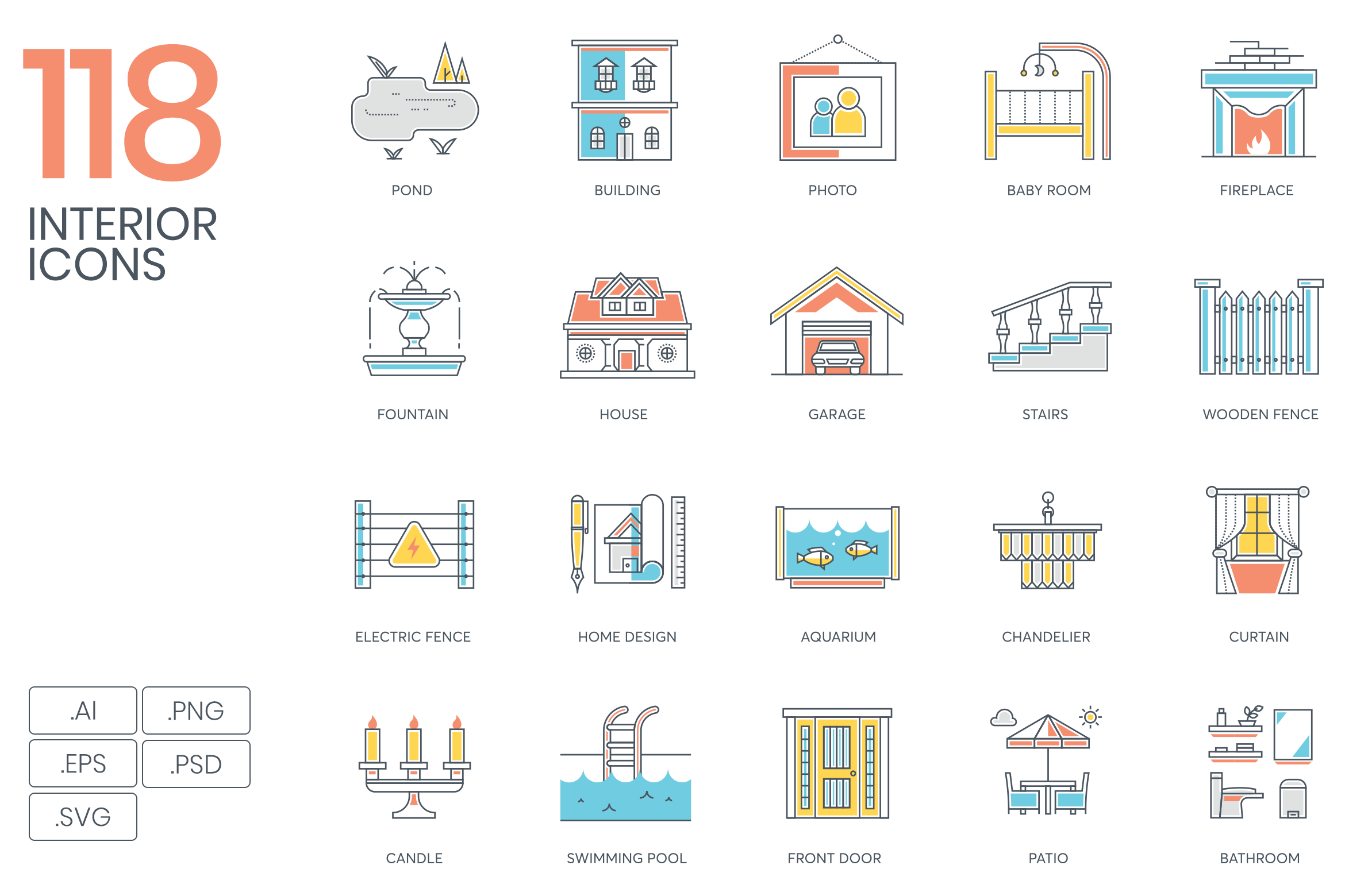 Interior Design & Furniture Icons, an Icon by Flat Icons