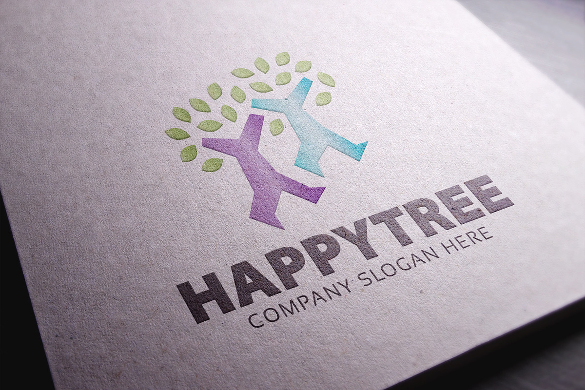 Happy Tree Logo, a Branding & Logo Template by essegraphic | Creative ...